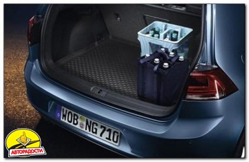 Коврик в багажник для Volkswagen Golf VII '12-20 хэтчбек, резиновый ...